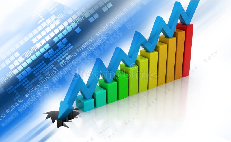 Graph showing dow stock vector. Illustration of efficiency - 4699071