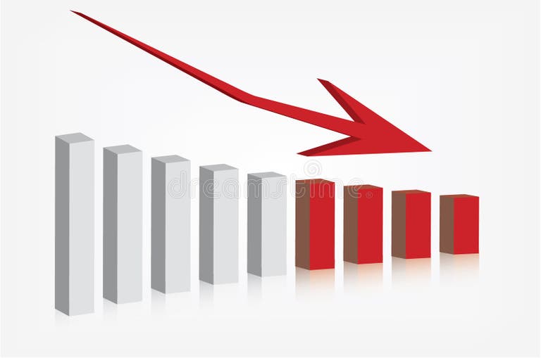 Graph showing decline stock vector. Illustration of company - 12721368