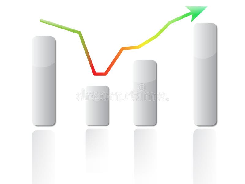 Graph Showing Decline and Recovery Stock Illustration - Illustration of ...