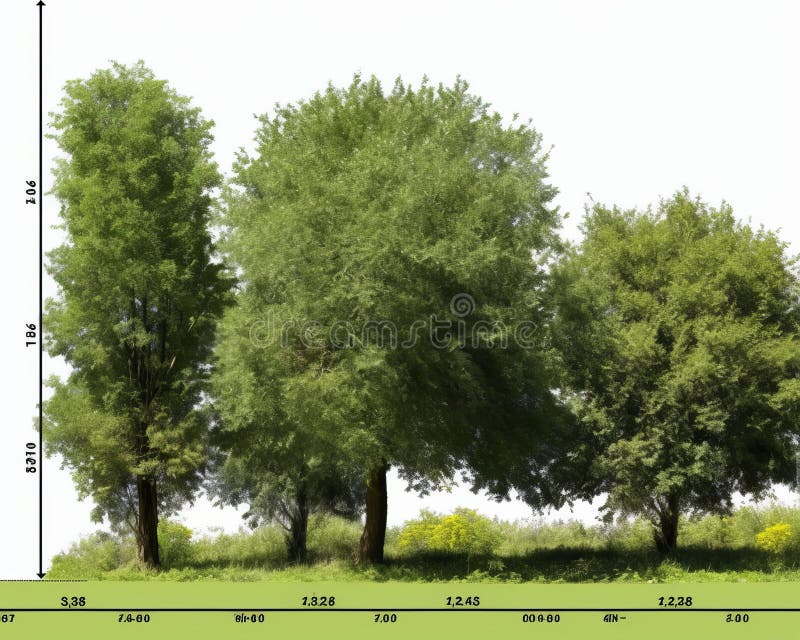 A Graph Showing the Growth of Trees in a Field Stock Illustration ...
