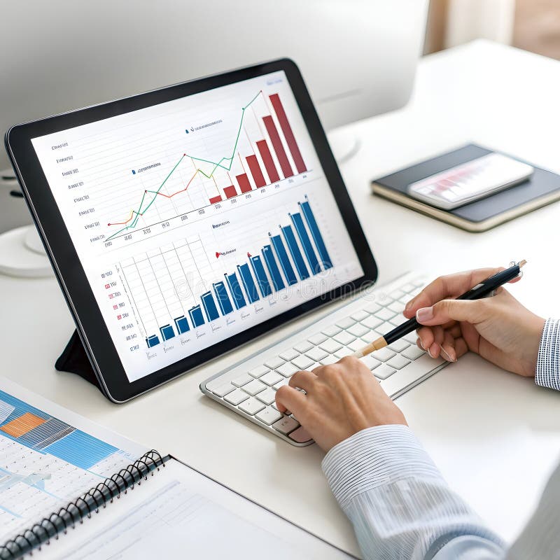 Increase Analytics Graph Isolated on White Background Stock ...