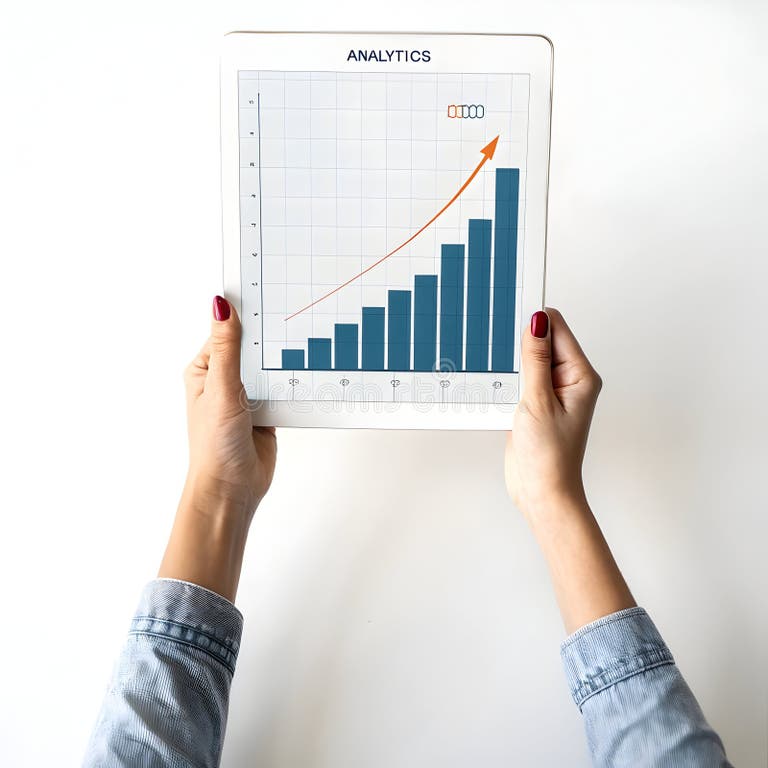 Increase Analytics Graph Isolated on White Background Stock ...