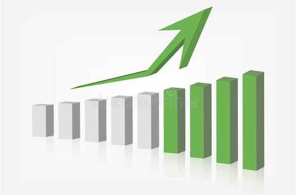 Graph showing rise stock vector. Illustration of capital - 12721364