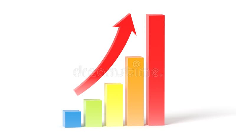 Graph showing rising stock illustration. Illustration of rising - 137211081