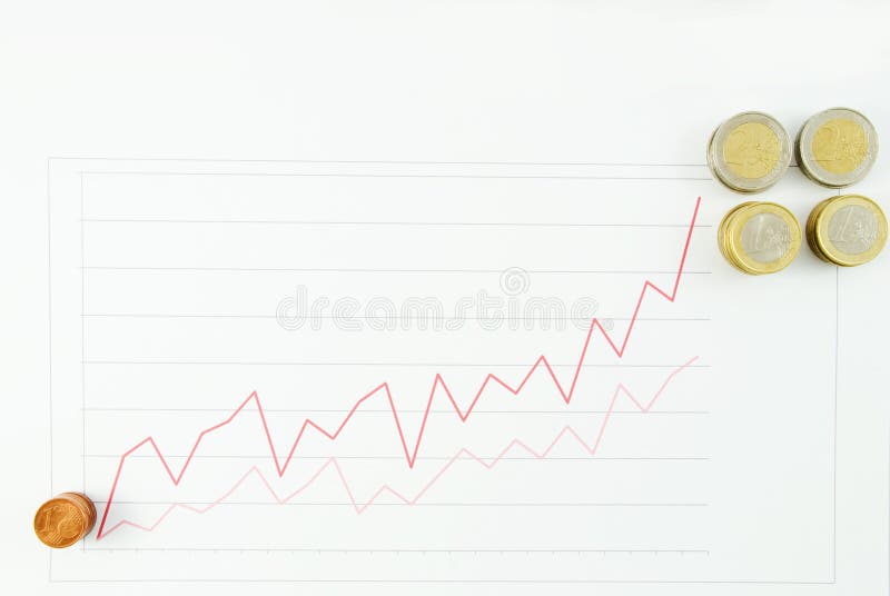 Graph showing rising money stock photo. Image of graph - 30335072