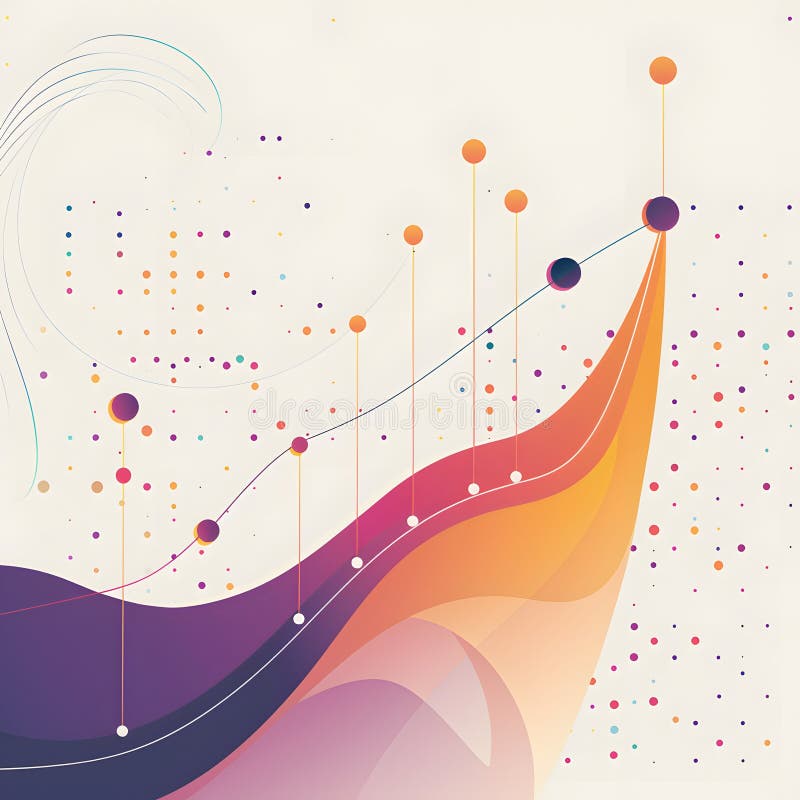 Vibrant Business Growth Graph in 3D Illustration, Ai Generated ...