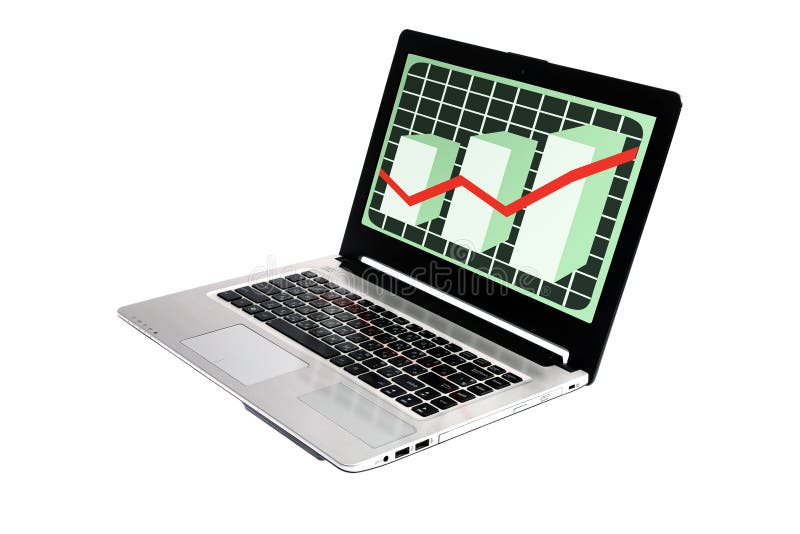 The Graph Shows Computer Screen Stock Photo - Image of diagram, graph ...