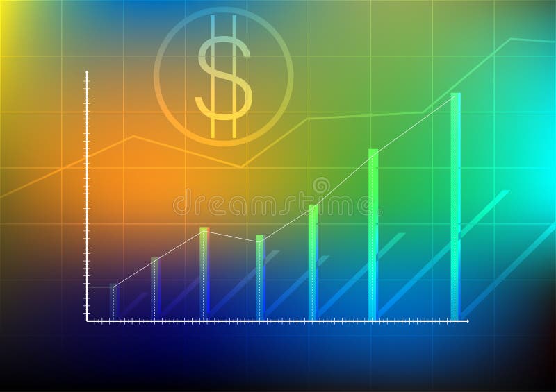 The Graph Shows the Currency Used in Planning. Stock Vector ...