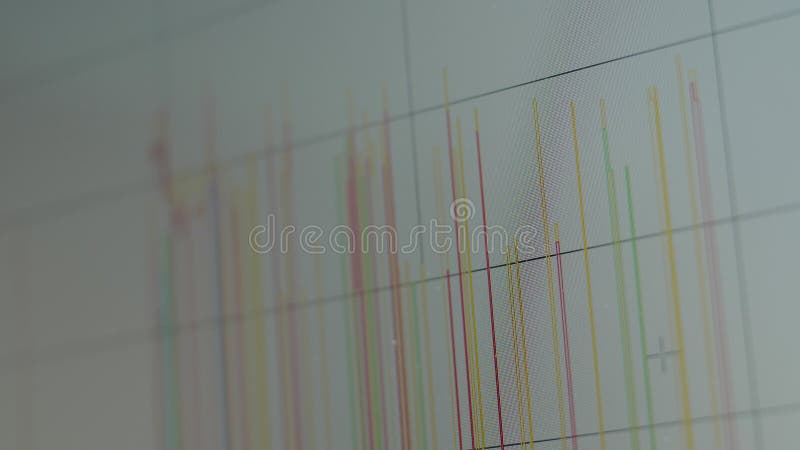 Graph Shows Data of Seismographical Sensors on Pipe Closeup Stock Video ...