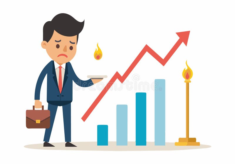 The Graph Shows a Downward Trend, and the Man is Upset Stock ...