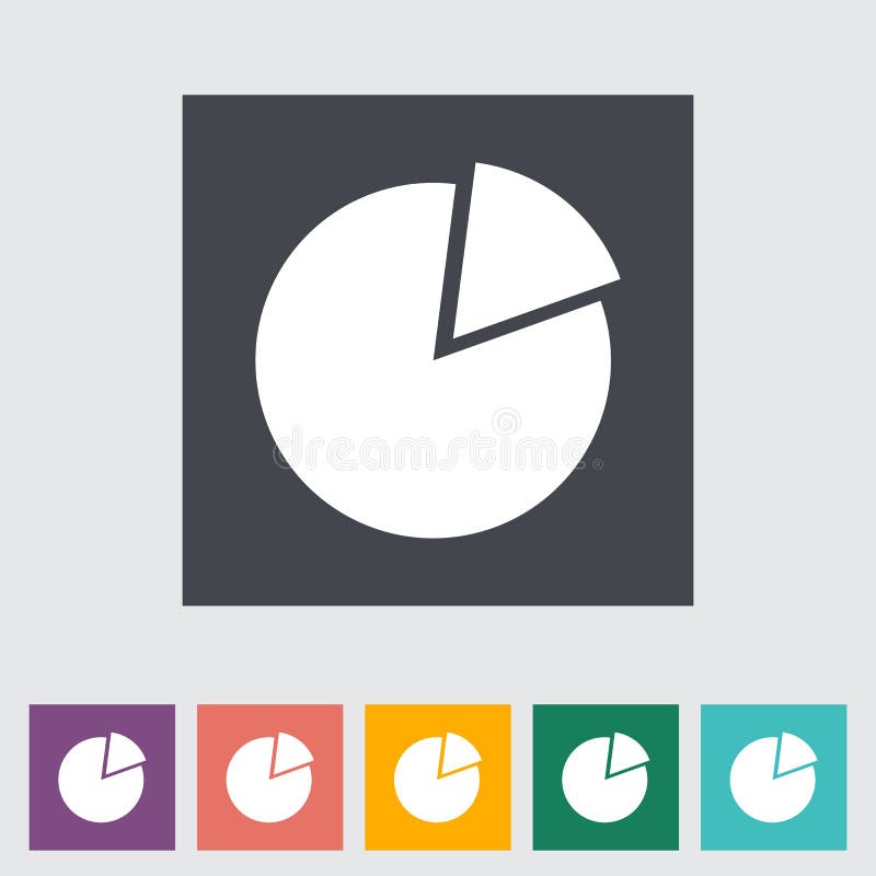 Graph single flat icon. stock vector. Illustration of icon - 95522327