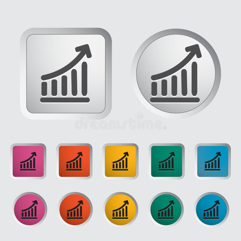 Graph single icon. stock vector. Illustration of growth - 94646517
