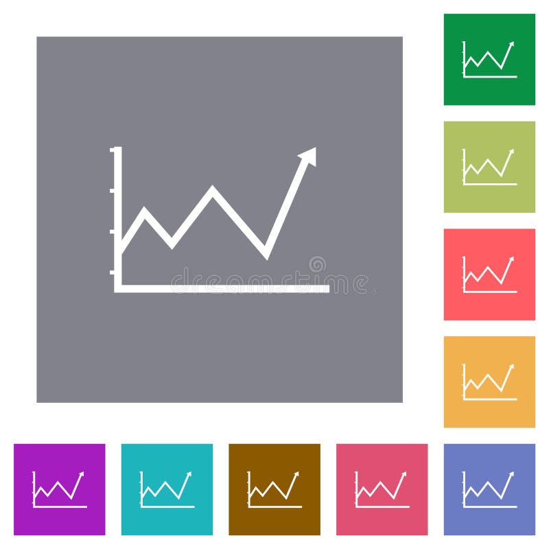 Graph square flat icons stock vector. Illustration of indicator - 320930879