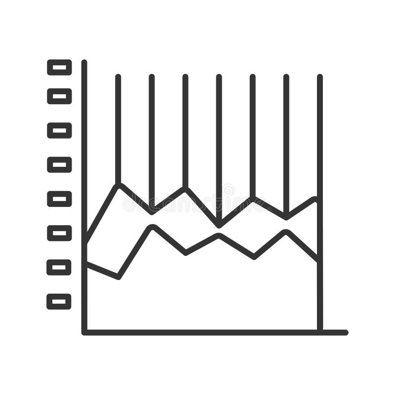 Graph Stacked Infographic Line Black Icon. Record Keeping Concept Stock ...