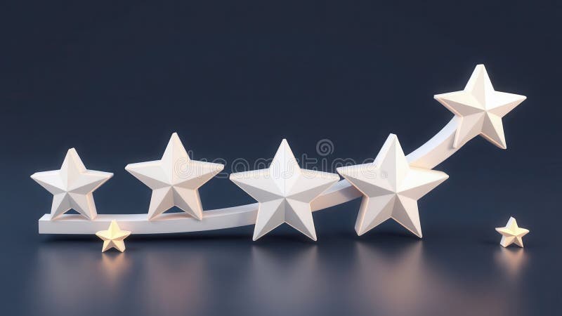 Graph with Stars. Concept for Achieving Goals Stock Photo - Image of ...