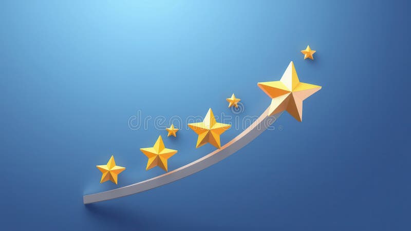 Graph with Stars. Concept for Achieving Goals Stock Photo - Image of ...