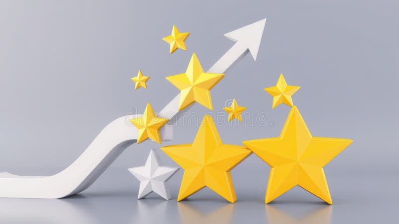 Graph with Stars. Concept for Achieving Goals Stock Photo - Image of ...