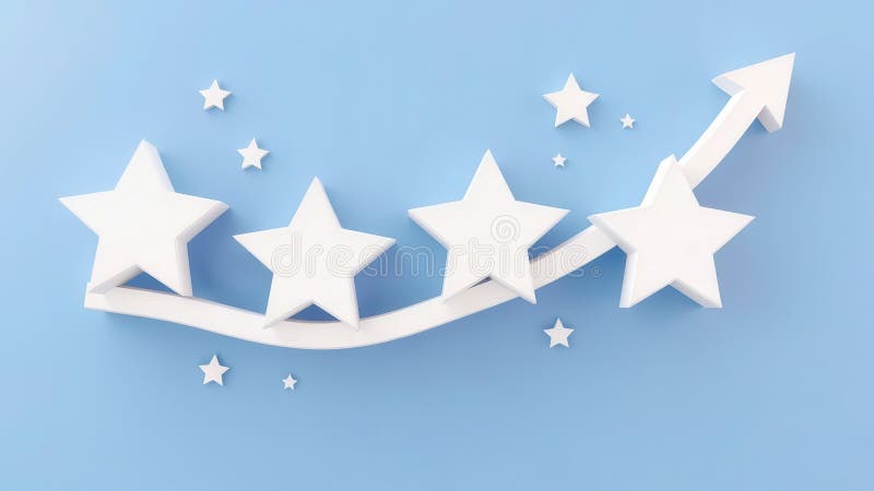 Graph with Stars. Concept for Achieving Goals Stock Photo - Image of ...