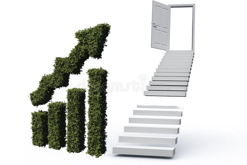 Graph and steps stock illustration. Illustration of white - 255407375