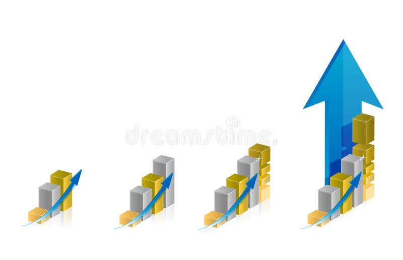 Graph Steps Illustration Design Stock Illustration - Illustration of ...