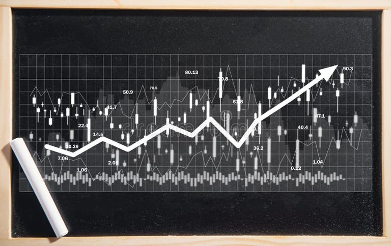 Graph and Stock Market Statistics. Forex Trading Analysis Stock Image ...