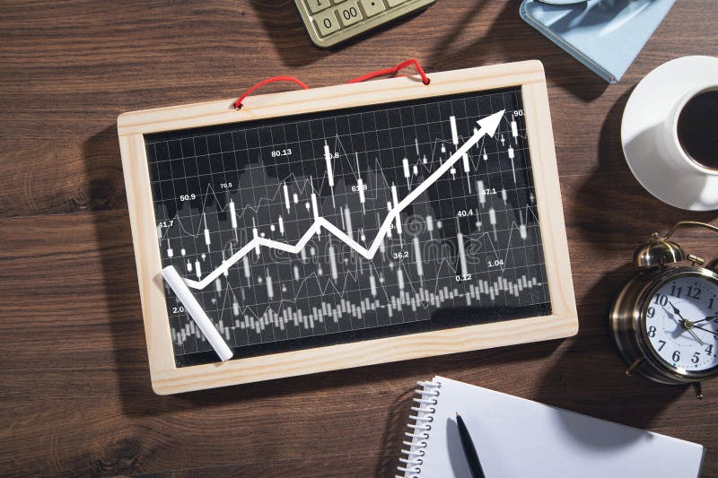 Graph and Stock Market Statistics. Forex Trading Analysis Stock Image ...
