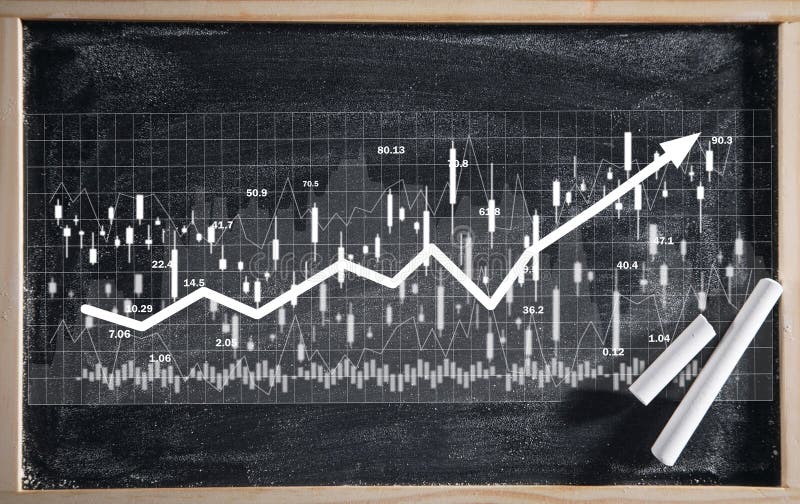 Graph and Stock Market Statistics. Forex Trading Analysis Stock Image ...