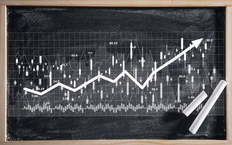 Graph and Stock Market Statistics. Forex Trading Analysis Stock Image ...