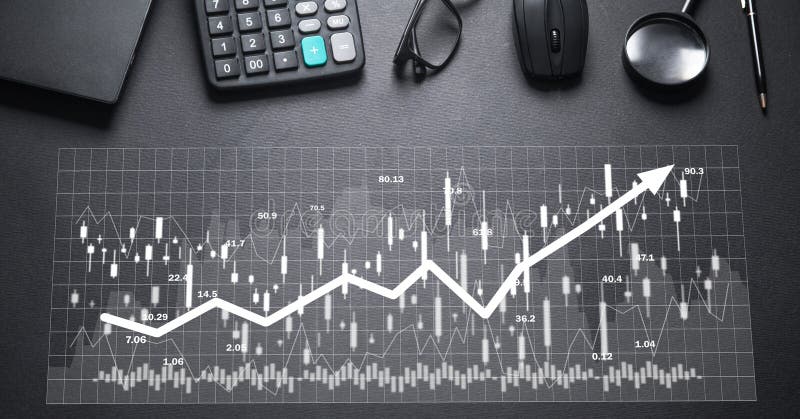 Graph and Stock Market Statistics. Forex Trading Analysis Stock Photo ...