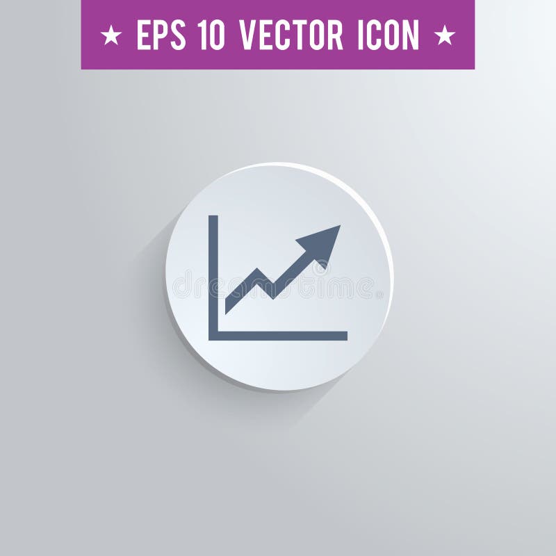 Graph Symbol Icon on Gray Shaded Background Stock Vector - Illustration ...