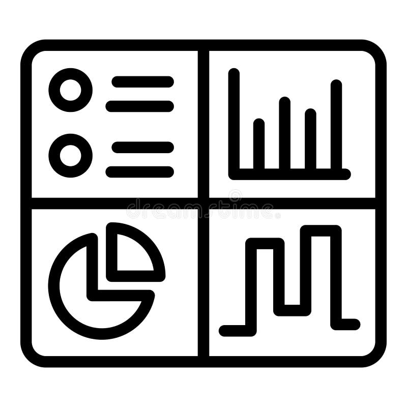 Graph Table Icon Outline Vector. Business Team Stock Illustration ...