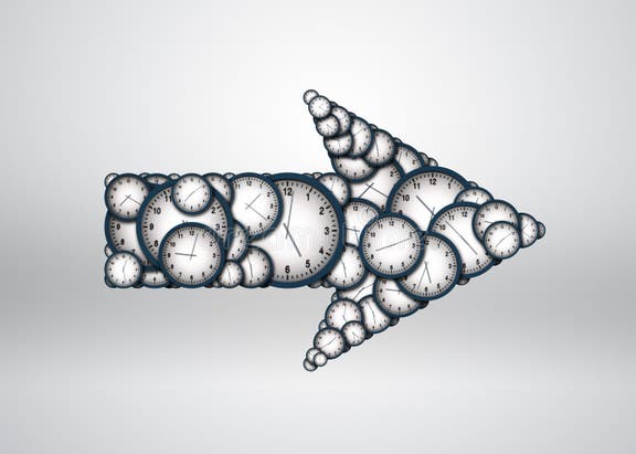 Time-bound Arrows, Time Accumulation and Elapse Stock Illustration ...