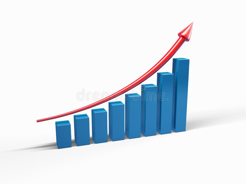 Graph to growth stock illustration. Illustration of computer - 18508765