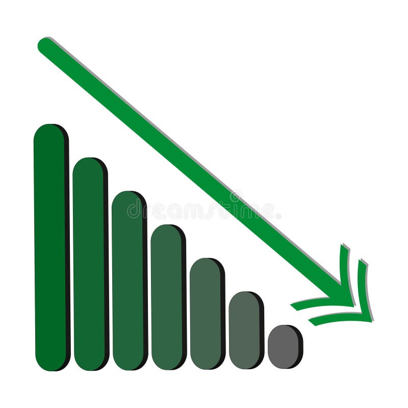 Downward Trending Chart Icon Black Stock Illustrations – 7 Downward ...