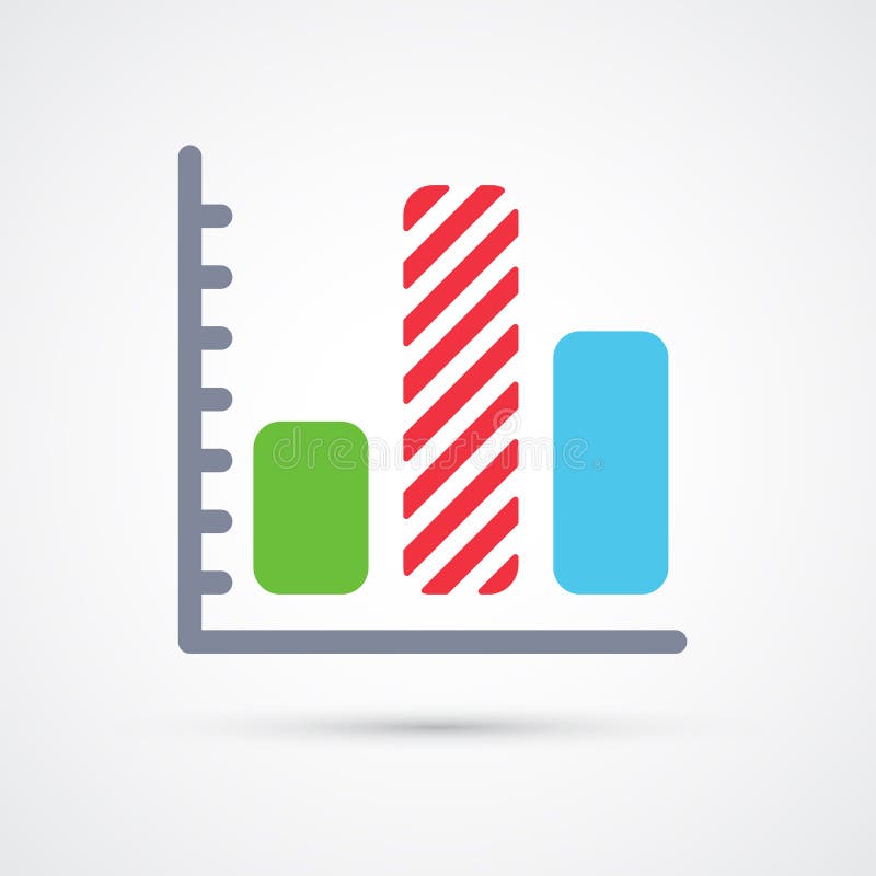 Colored Graph Trendy Symbol. Vector Illustration Stock Illustration ...