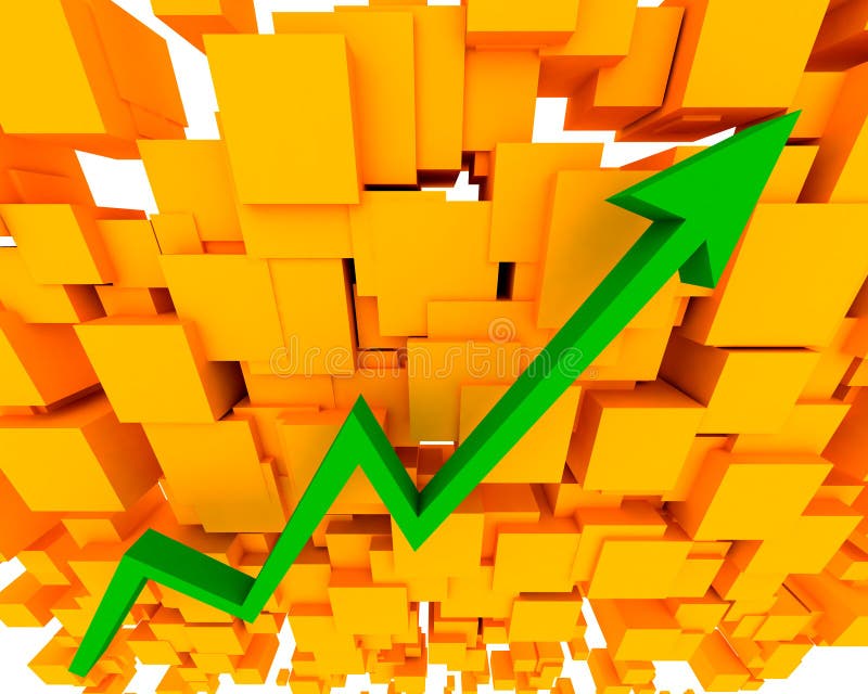 Graph Up Arrow stock illustration. Illustration of profit - 1049308