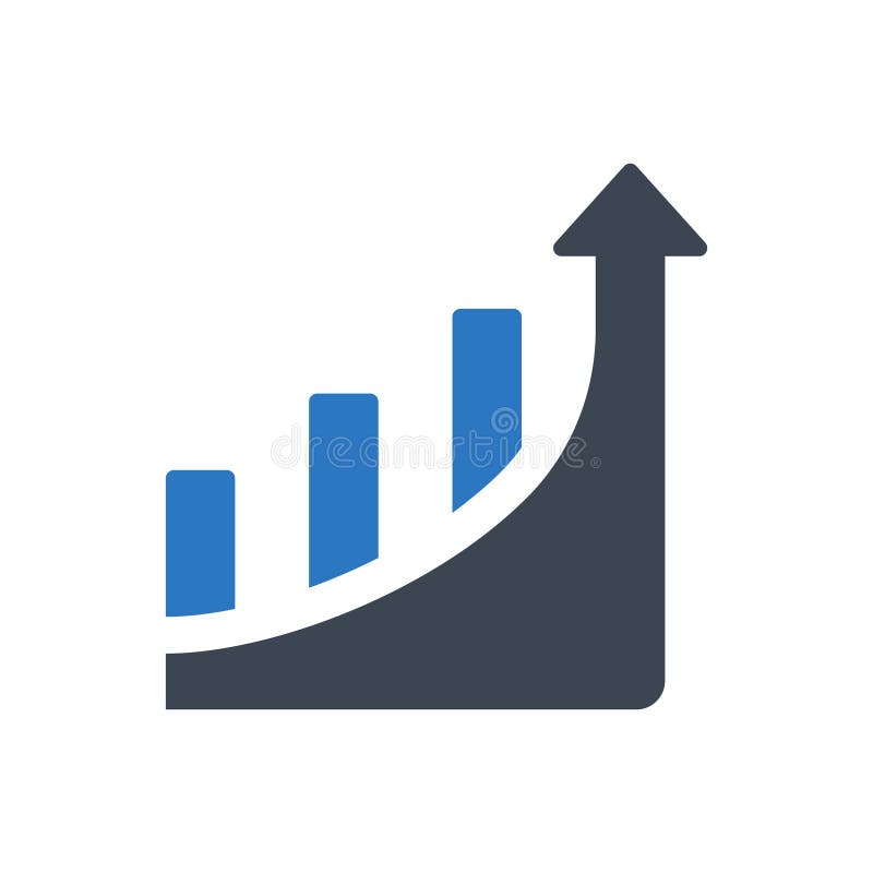 Graph up icon stock vector. Illustration of illustrations - 216587166