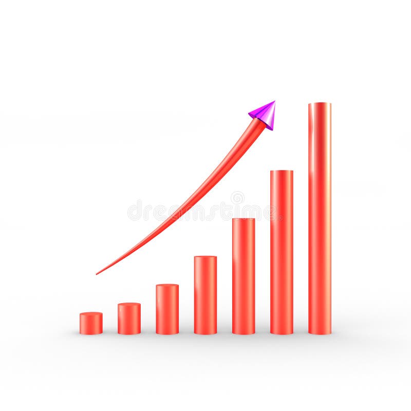 Graph up stock illustration. Illustration of golden, white - 36630838