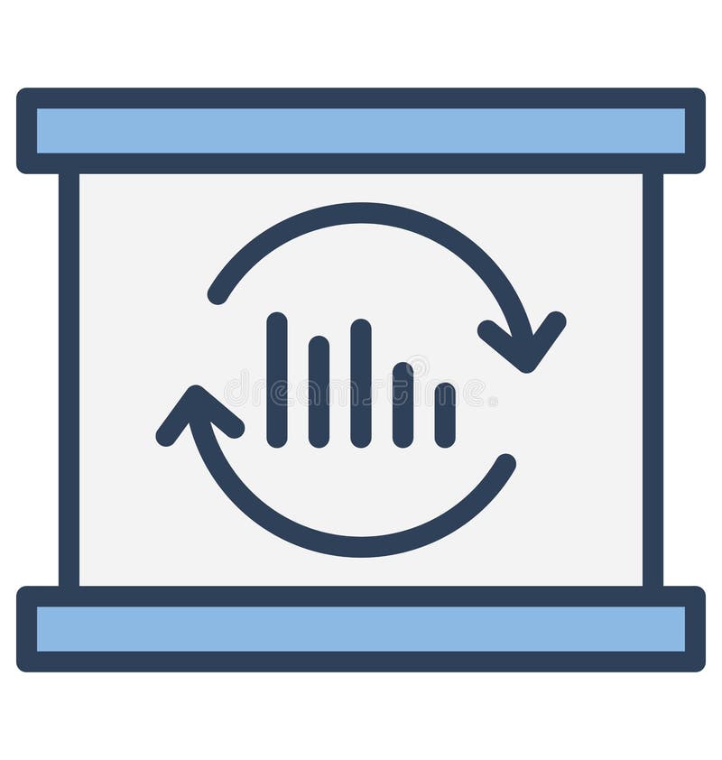 Graph, Update Isolated Vector Icon that Can Be Very Easily Edit or ...