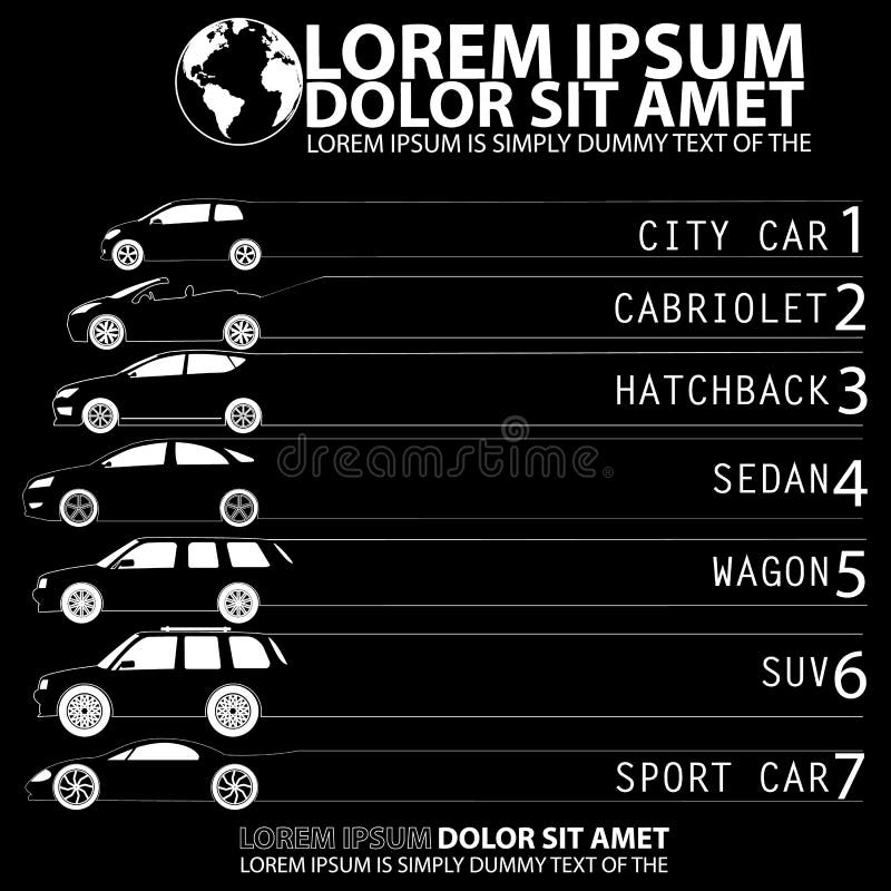 Graph Using Car To Compare by White Stripe Stock Illustration ...