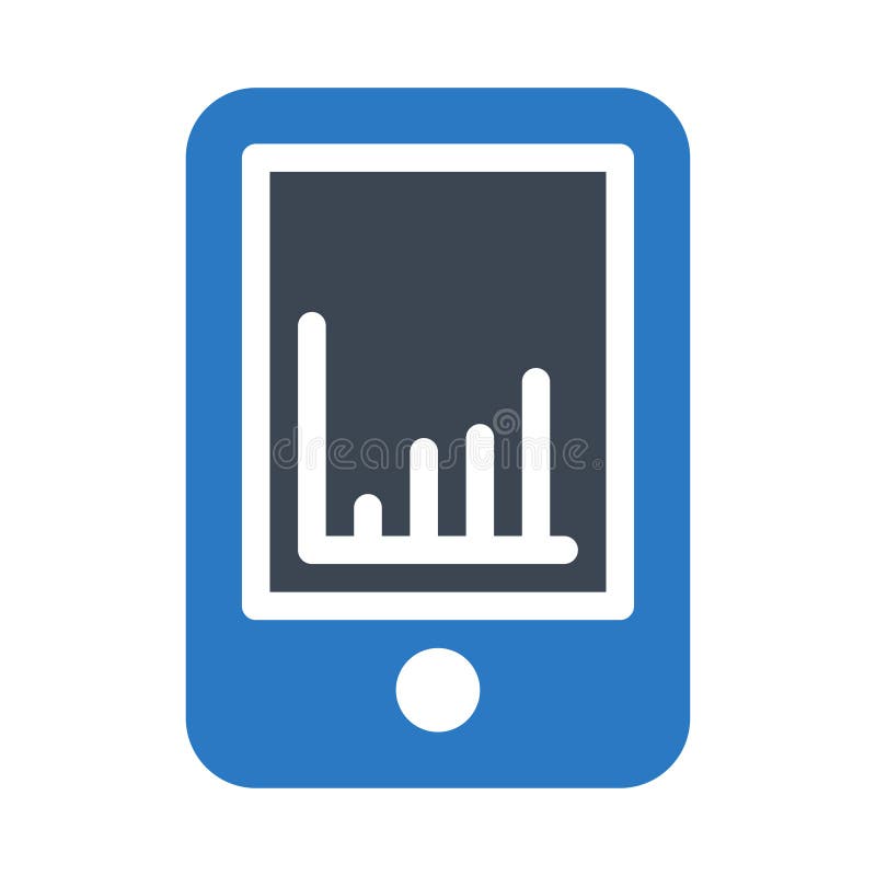 Graph Glyph Color Vector Icon Stock Image Image Of Line Chart 146703795
