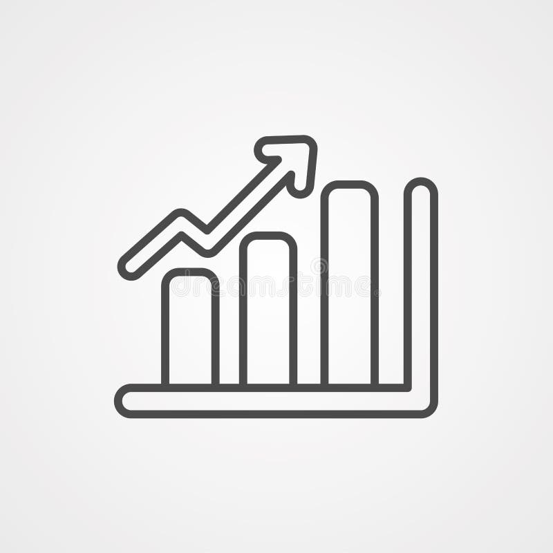 Graph Vector Icon Sign Symbol Stock Vector - Illustration of collection ...