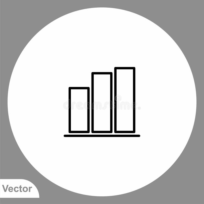 Graph Vector Icon Sign Symbol Stock Vector - Illustration of growth ...