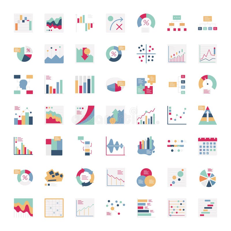 Graph Vector Icons Set Every Single Icon Can Easily Modify or Edit ...