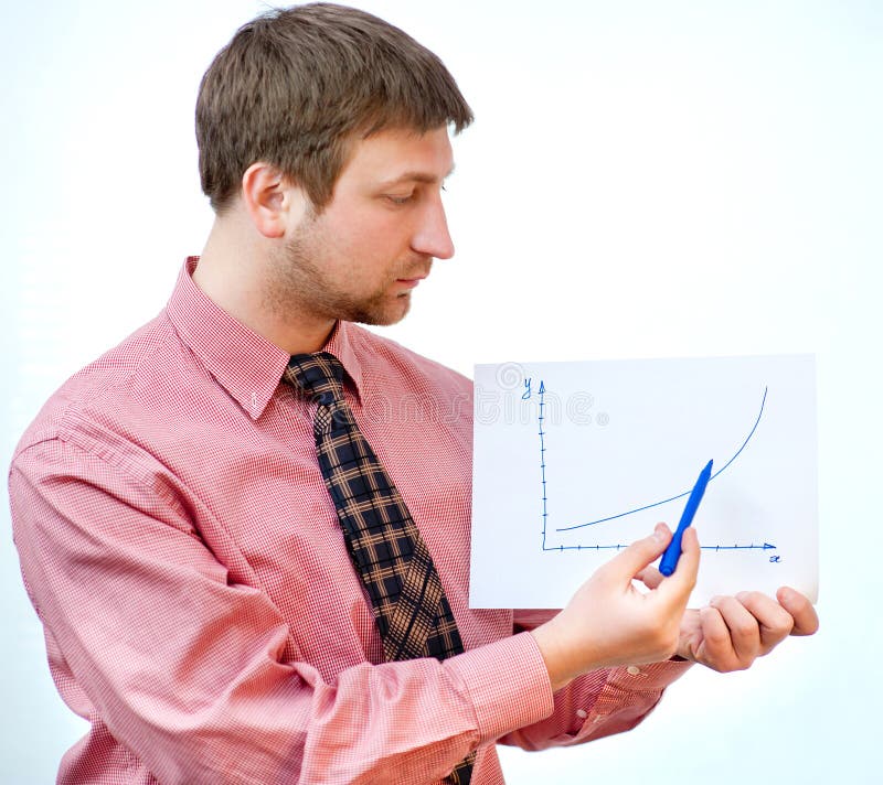 Graph on white stock image. Image of office, glass, discussion - 85279767