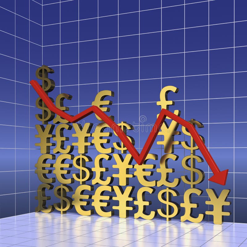 Graph of World Currency Trade Stock Illustration - Illustration of ...