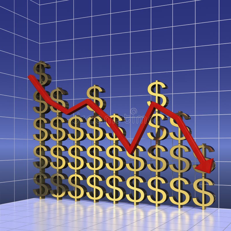 Graph of World Dollar Trading Stock Illustration - Illustration of ...
