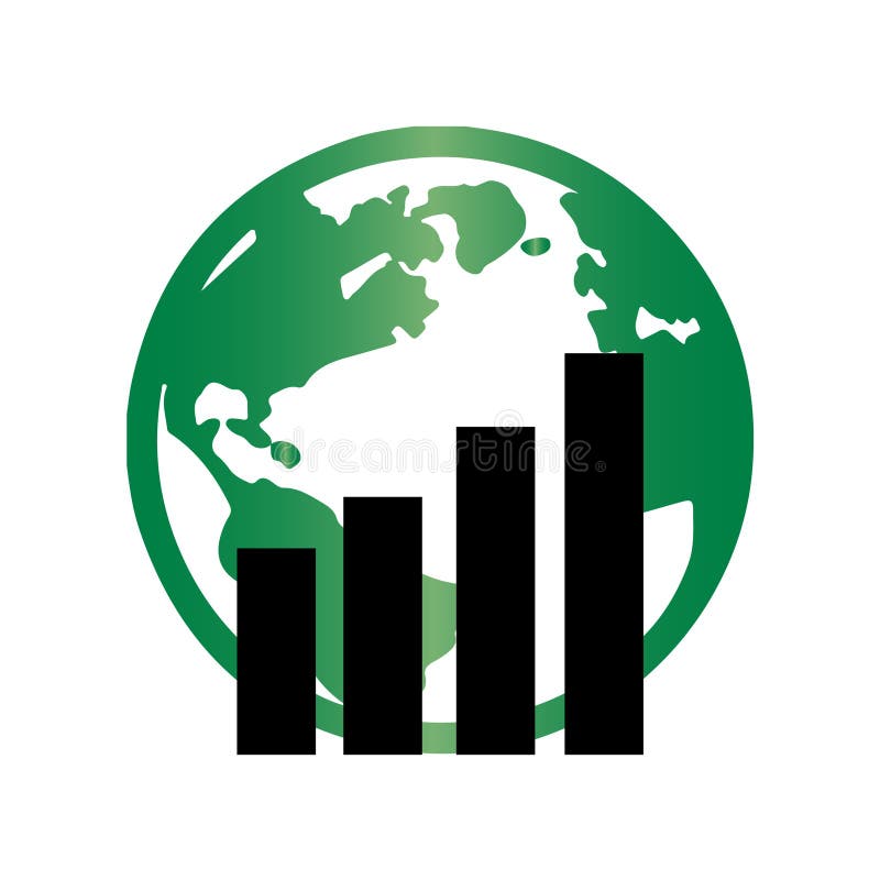 Graph world icon stock illustration. Illustration of diagram - 315483723