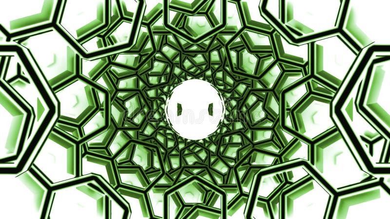 Graphene Atom Nanostructure Animation. Design. Nanotube in Form of ...