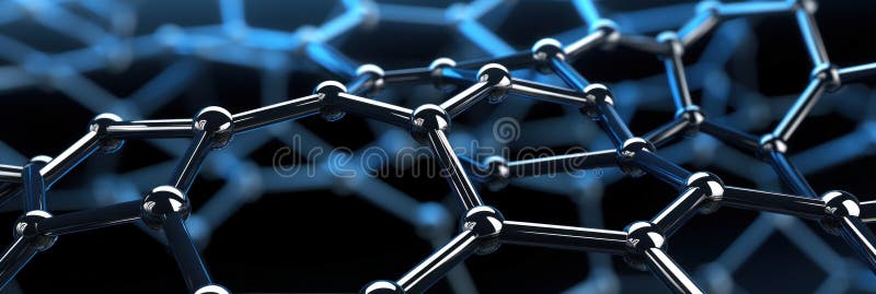 Graphene Atomic Structure Representation Stock Photo - Image of blue ...